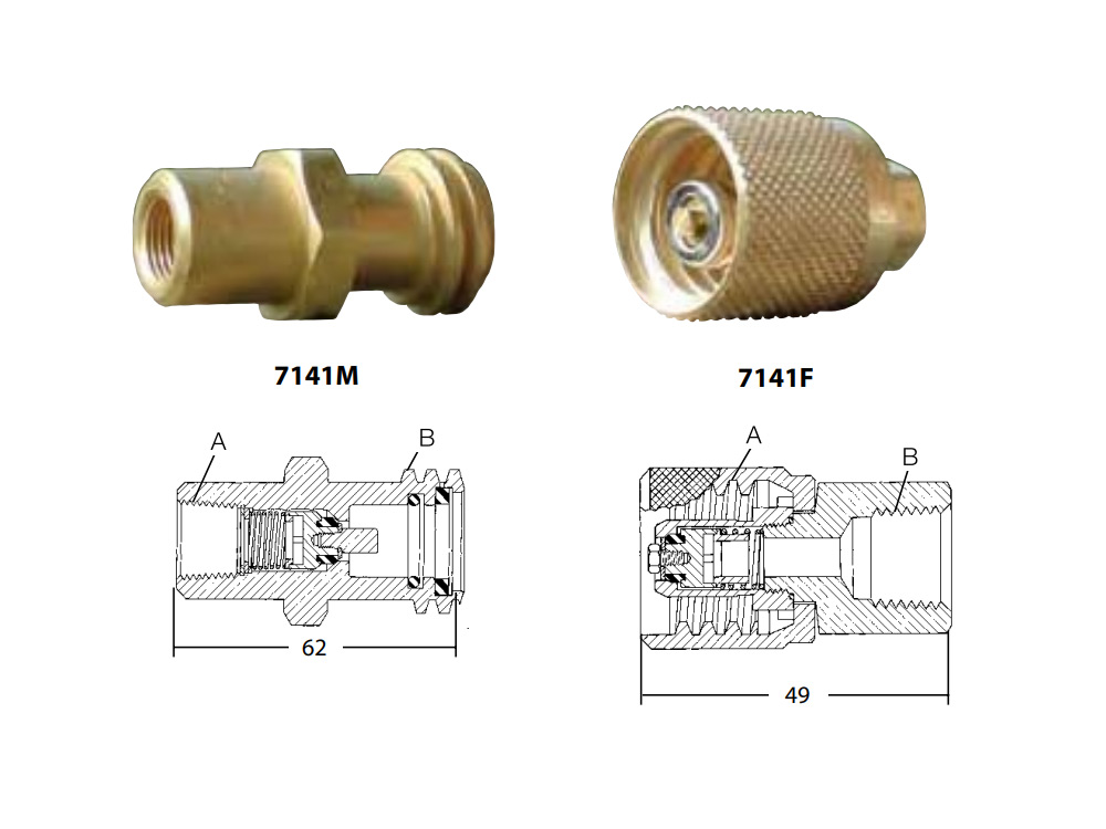 Проверочные переходники RegO ACME серий 7141F и 7141M для автопогрузчиков